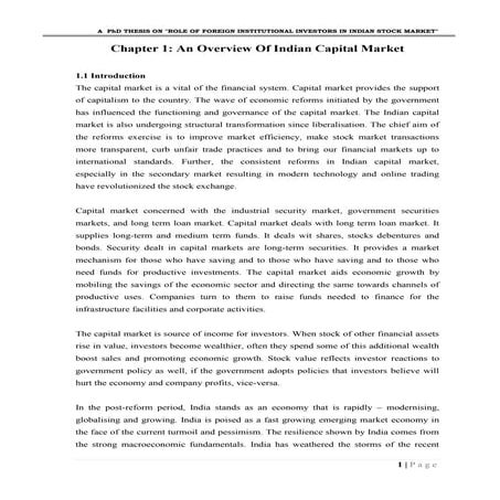 Intro indian capital market | PDF