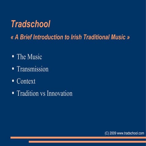 Introduction to Irish Traditional Music with Tradschool | ODP