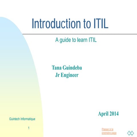 Introduction to ITIL | PDF