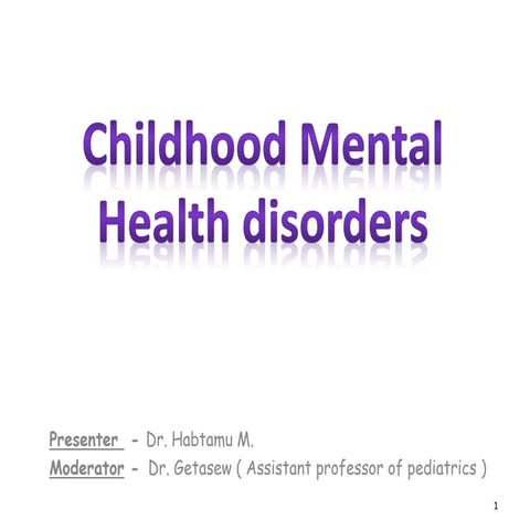 Introtroduction to mental health disorders | PPT