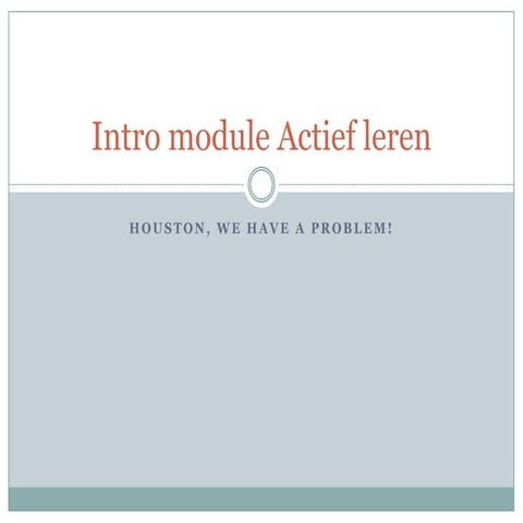 Intro module actief_leren_1011 | PPTX