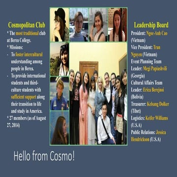 Introduction of Cosmopolitan Club | PPTX