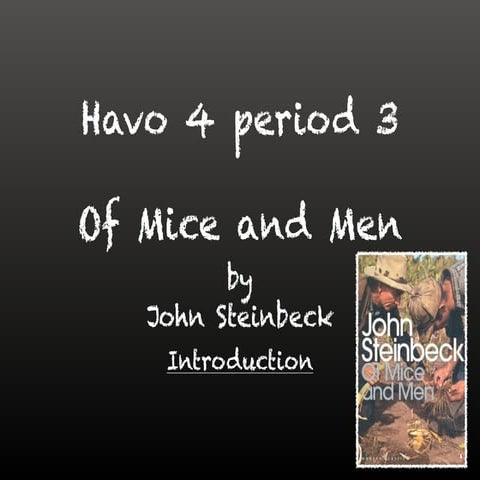 Intro of Mice and Men | PDF | Fiction | Books and Literature
