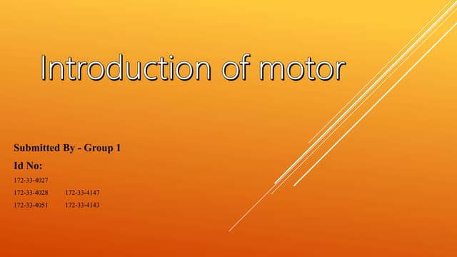 Electric motor basics | PDF