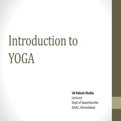 Intro of yoga | PPT