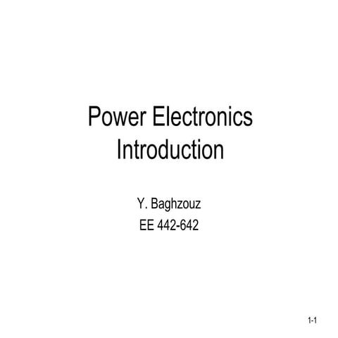 Power Electronics- a brief Introduction | PDF