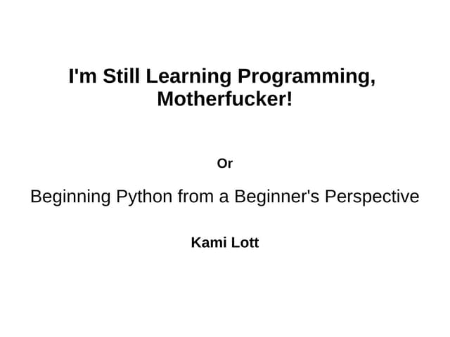 Intro Python Ppt
