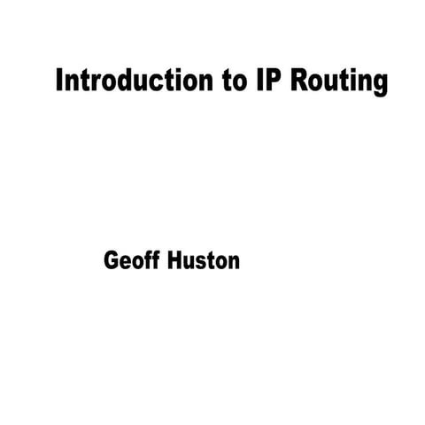 introduction of IP routing in routing protocol | PPT