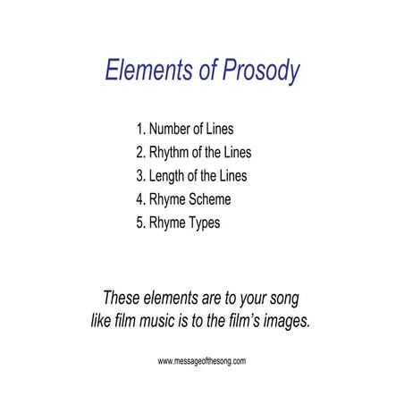 Introduction to Pop Songwriting | PPTX