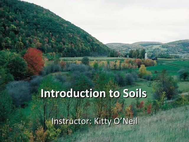 Introduction to soil science | PPTX | Science