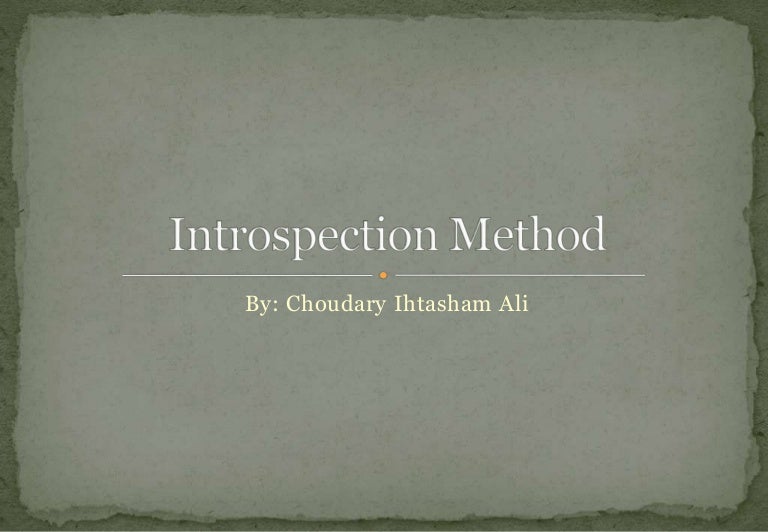 Introspection method