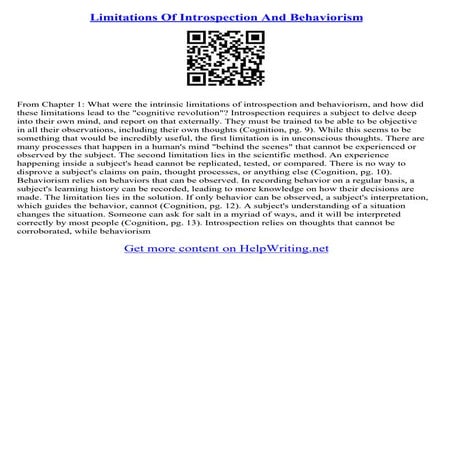 Introspective Essay | PDF