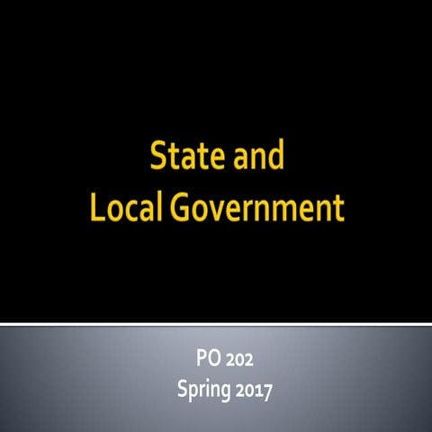 Introduction to State and Local Government | PPTX