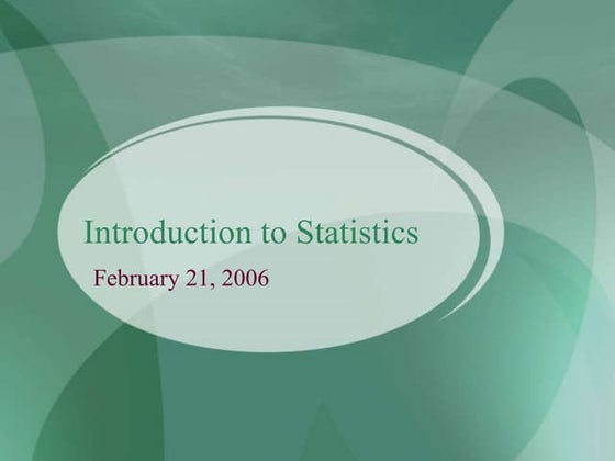 Basics of statistics | PPTX