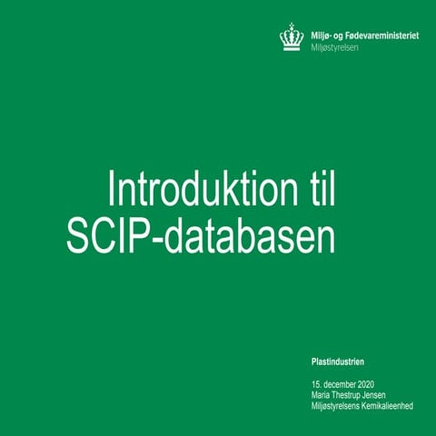 Introduktion til SCIP-databasen | PPT