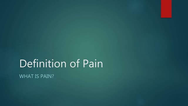 Pain | PPTX
