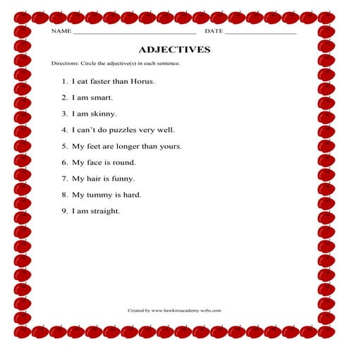 Intro to Adjectives | PDF