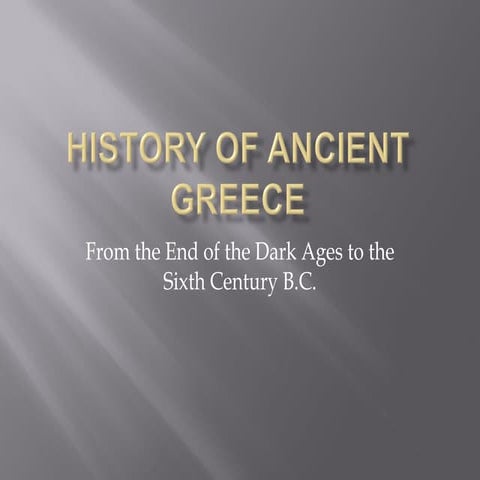 Intro To Ancient Greece Part 2 | PPT