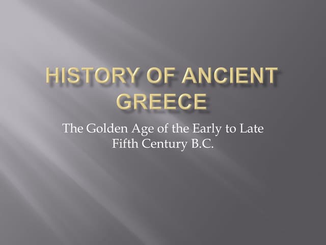 Introduction to Ancient Greece powerpoint | PPT