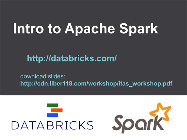 Intro To Apache Spark Stand Ford Pdf Databases Computer Software