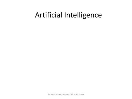 Introduction to Artificial Intelligence and few examples | PDF