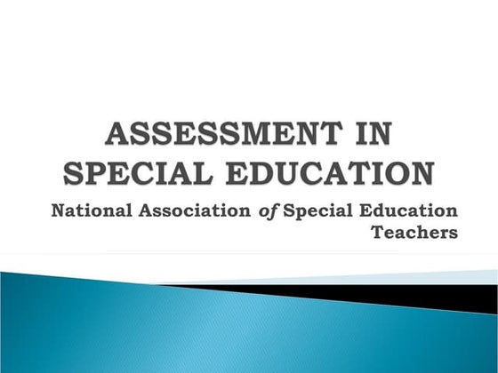 Assessment of Children with Special Needs | PPTX