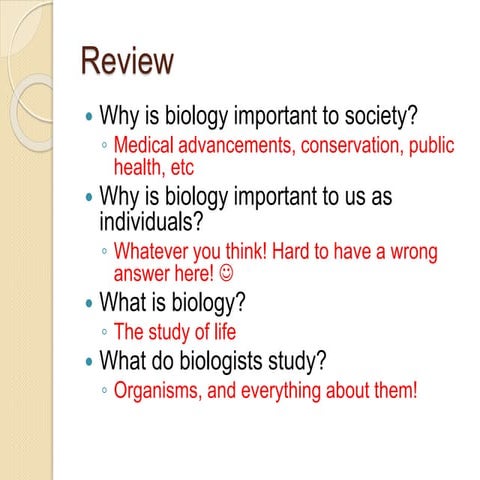 Biology as the Study of Life | PPTX