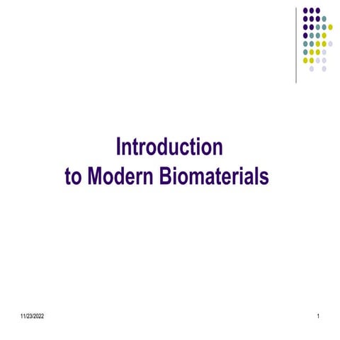 Intro to biomaterials.ppt | Bone and Joint Conditions | Diseases and ...