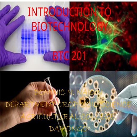 Biotechnology: Basic concepts, Principles and Scope | PPTX