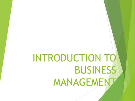 1.1 introduction to business management | PPT