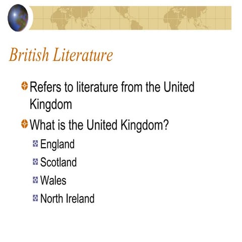 Intro to british lit and middle ages | PPT