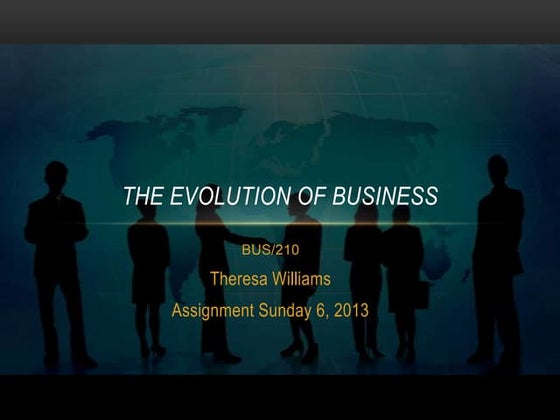 Evolution Of Business | PPT