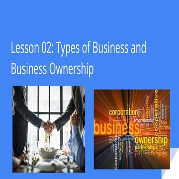 Intro to Business - Lesson 02_ Types of Business and Business Ownership ...