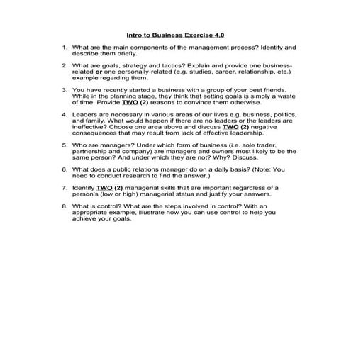 Intro to business_exercise_4 | PDF