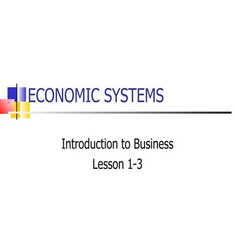 Intro To Business; Lesson 1 3 | PPT