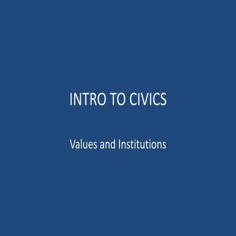 Intro to civics | PPTX