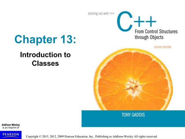 Introduction to Classes and Objects | PPT Introduction to Classes and Objects | PPT