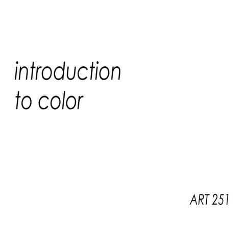 Intro to color theory | PPT