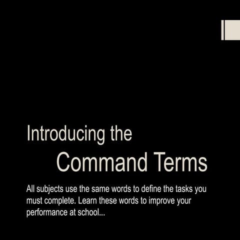 Intro to command terms | PPTX