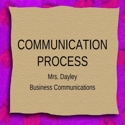 communication process | PPT