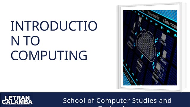 Introduction To Computing Lec Lesson 1 Pptx