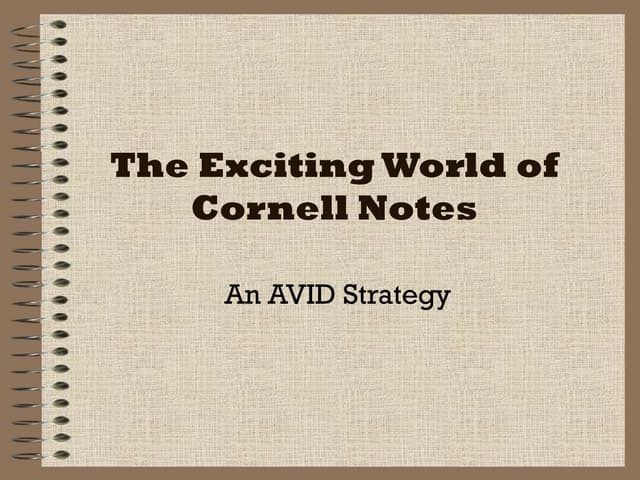 The cornell note taking system | PDF