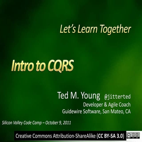Intro to CQRS | PPTX | Databases | Computer Software and Applications