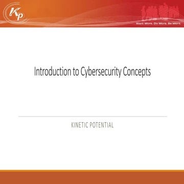 Intro to cybersecurity concepts 20210813 | PPTX