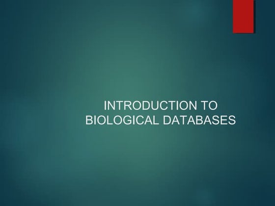 Introduction To Ncbi Pptx Databases Computer Software And Applications