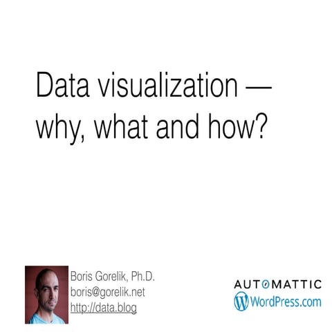 Data visualization — why, what and how | PDF