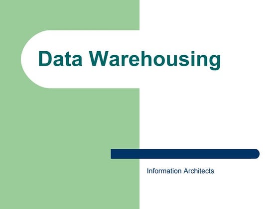 Data Warehouse Terminology | PPTX