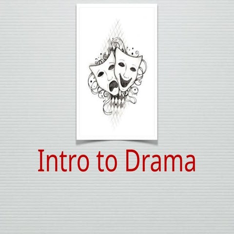 introduction activities to drama year 7 content | PPTX