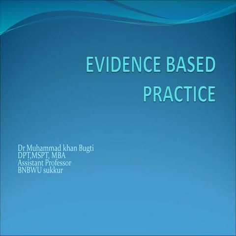 introduction to evidence based practice 1 | PPTX