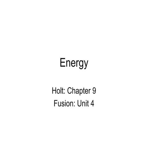 Intro to energy notes | PPT